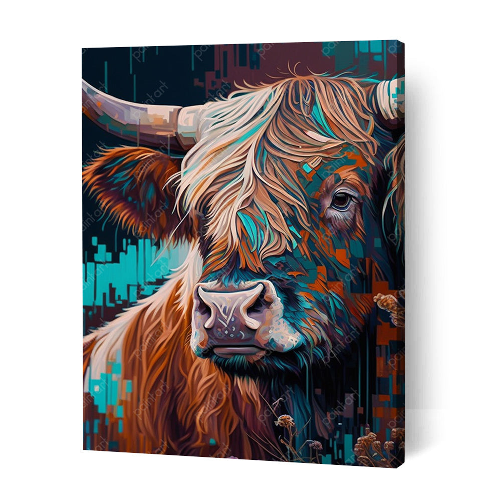 Highland Cow IV (Diamond Painting) – Diamond Painting Kits