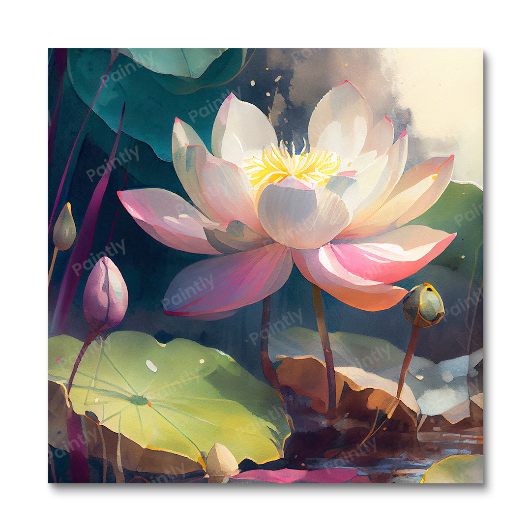 Lotus I (Diamond Painting) – Diamond Painting Kits