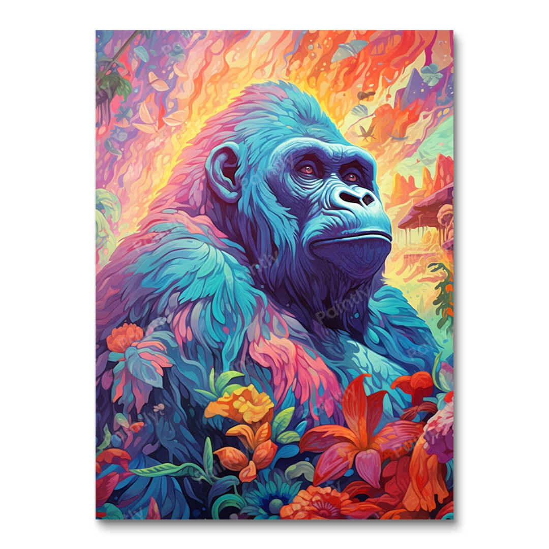 Psychedelic Gorilla IV (Diamond Painting) – Diamond Painting Kits