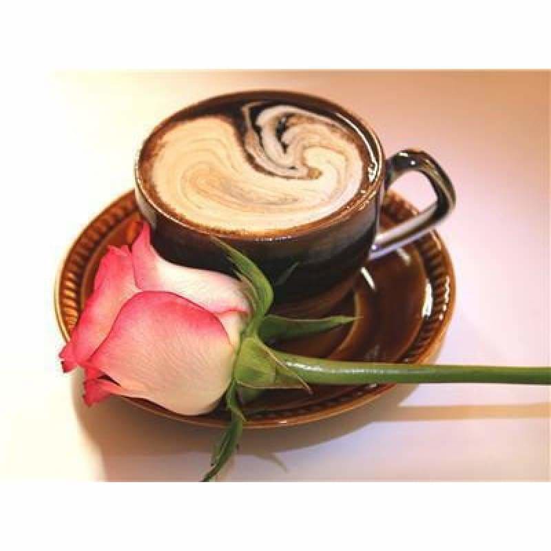 New Hot Sale Coffee Cup And Flowers Diy Full Drill - 5D Bling Bling Ar ...